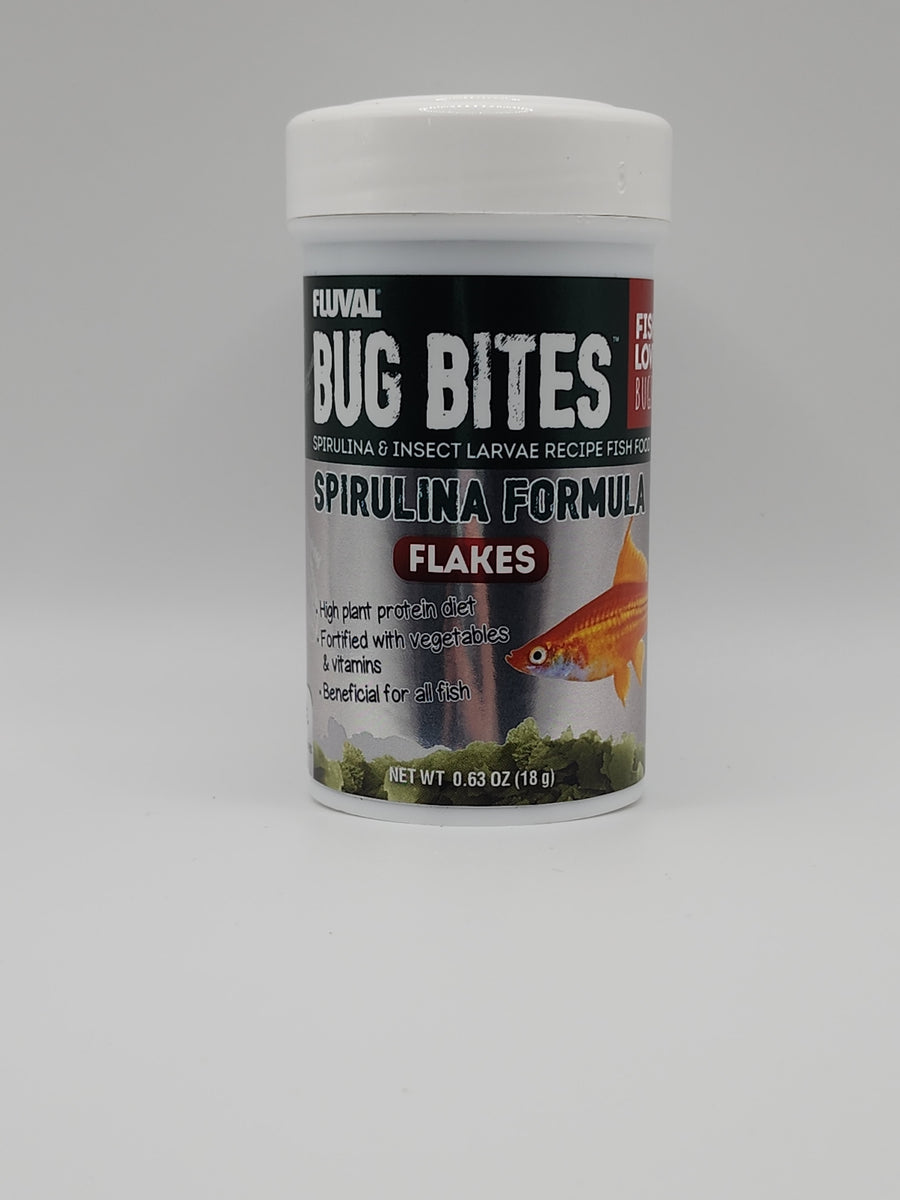 Fluval Bug Bites Spirulina Formula Flakes .63oz – West Lake Aquatics