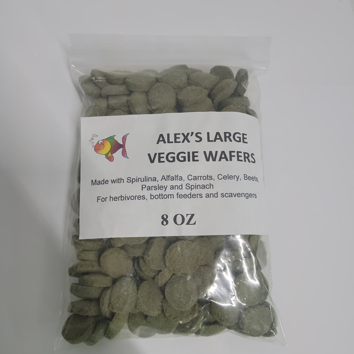 Alex's Premium Large Veggie Wafers 8oz – West Lake Aquatics